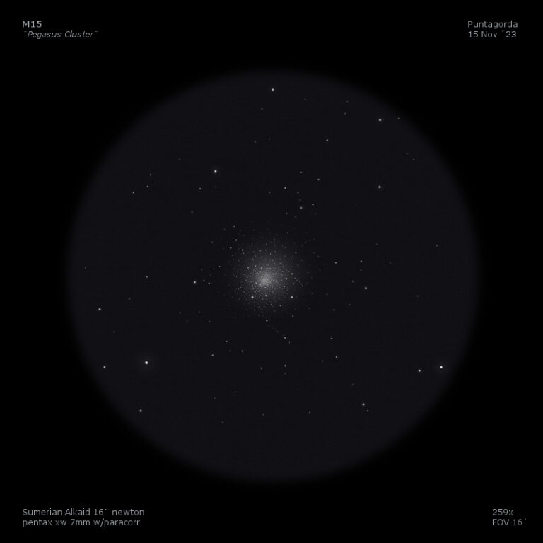 Slideshow with sketches of all Messier objects - Deepskysketch