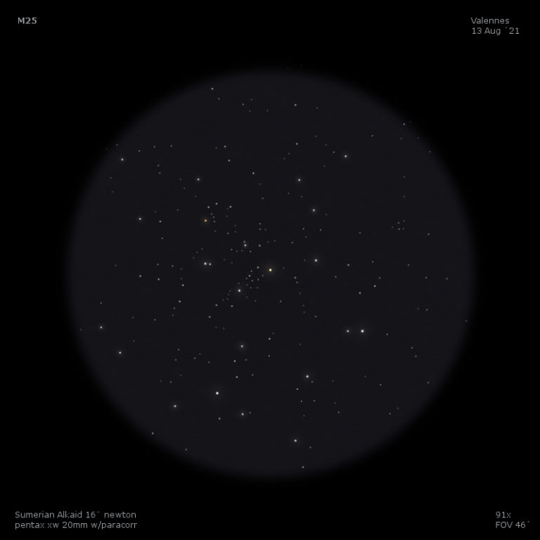 Slideshow with sketches of all Messier objects - Deepskysketch