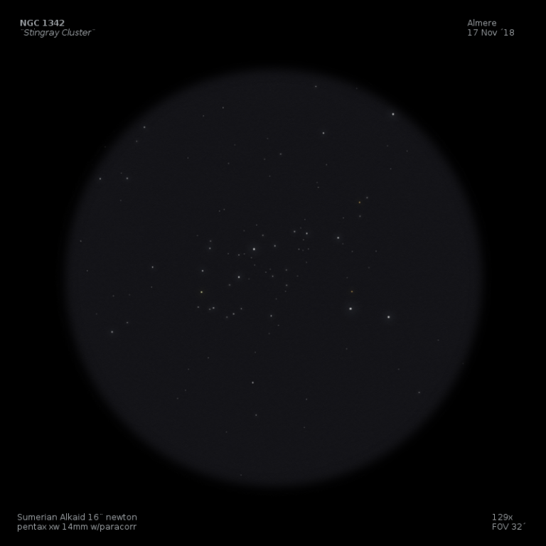 open cluster sketches (non Messier) - Deepskysketch