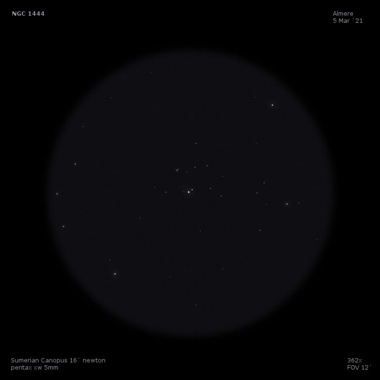 open cluster sketches (non Messier) - Deepskysketch