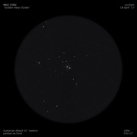 open cluster sketches (non Messier) - Deepskysketch