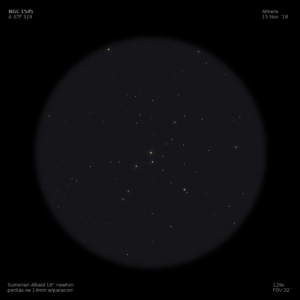 open cluster sketches (non Messier) - Deepskysketch