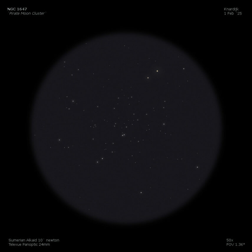 open cluster sketches (non Messier) - Deepskysketch