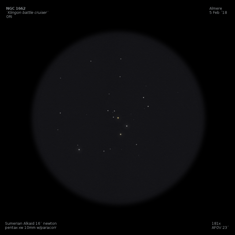 open cluster sketches (non Messier) - Deepskysketch