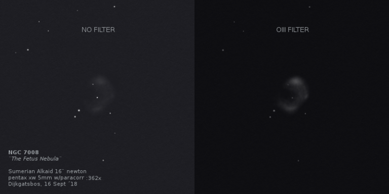 Sketch of NGC 7008; The Fetus Nebula - Deepskysketch